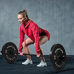 Fitvids Olympic Bar for Weightlifting and Power Lifting Barbell, 700-Pound Capacity (7 Feet, Black)