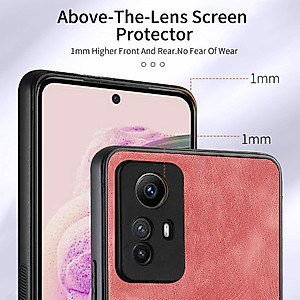 Monwutong Slim fit Wallet Phone Case for Redmi Note 12S, Portable Ring Design PU Leather Case, Safety Button and Cards Slot Cover for Redmi Note 12S,DK Pink