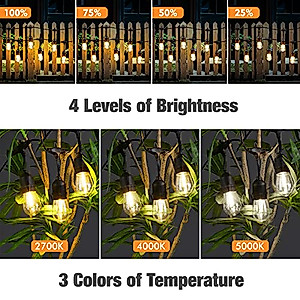 Auroraworld Solar String Lights Remote Control, 1000FT Dimmable Solar String Lights Outdoor, 32 Shatterproof Solar Patio Lights, Ambience On Your Garden Backyard