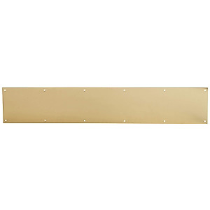 Ives by Schlage 6X34 Schlage C8400B3 Kick Plate, 34 in L X 6 in W, for Use with Exterior Or Interior Door Surface