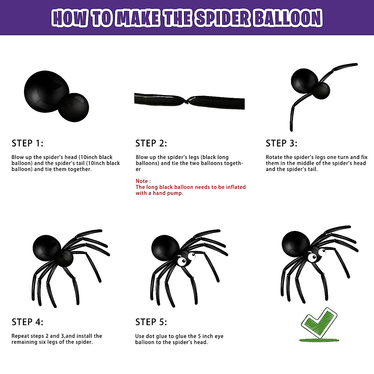 KORHONEN Halloween Balloon Garland Arch Kit, Halloween Birthday Party Decorations Includes Halloween Purple Black Confetti Balloons Halloween Foil Balloon and Happy Halloween Banner Indoor Outdoor