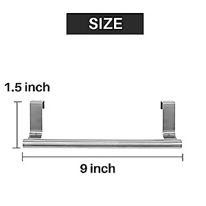 Spacesea Towel Rack for Cabinet, Strong Steel Kitchen Over Cabinet Towel Bar Rack - 2 Pack
