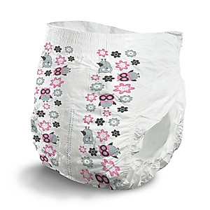 Comfees Girl Training Pants, Size 4T-5T, White, 114 Count