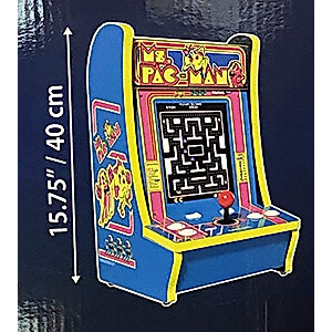 Ms Pacman Arcade 1 Counter-Cade Top Real Feel Arcade Controls! 15.75" High Includes Power Adapter, Instructions, and Ms. Pac-Man 1 Up Arcade