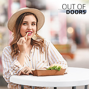 Byliable 32in Cocktail Table White High Top Folding Table, Portable Bar Height Folding Table Round with Removable Gray Legs, Indoor Outdoor Banquet Table for Parties, Commercial, Speech, Dining