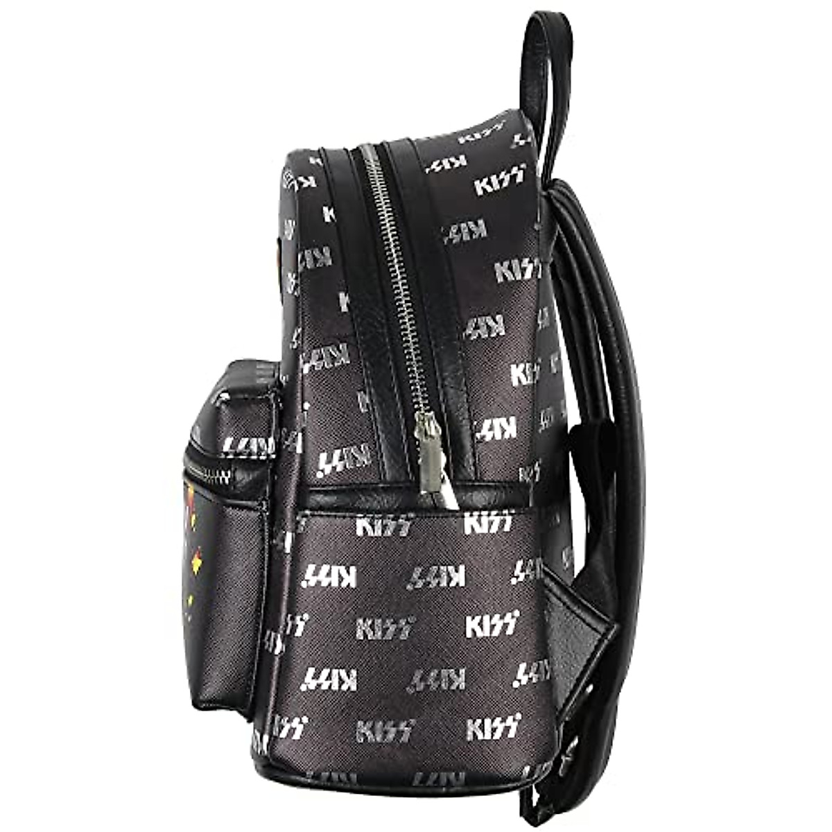 KISS Starchild Demon Spaceman Catman 70s Rock Band Toss Print Mini Backpack