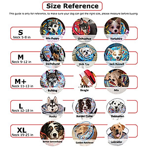 Soft Inflatable Dog Cone for Small, Medium and Large Dogs, Cone for Dogs Alternative After Surgery to Stop Licking and Chewing, Dog Donut Cone with Extended Anti Licking Baffle