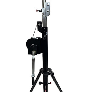 Two (2) xTRUSS 14FT LIGHTING CRANK STANDS UNIVERSAL T ADAPTER HEAVY DUTY DJ PA CLUB