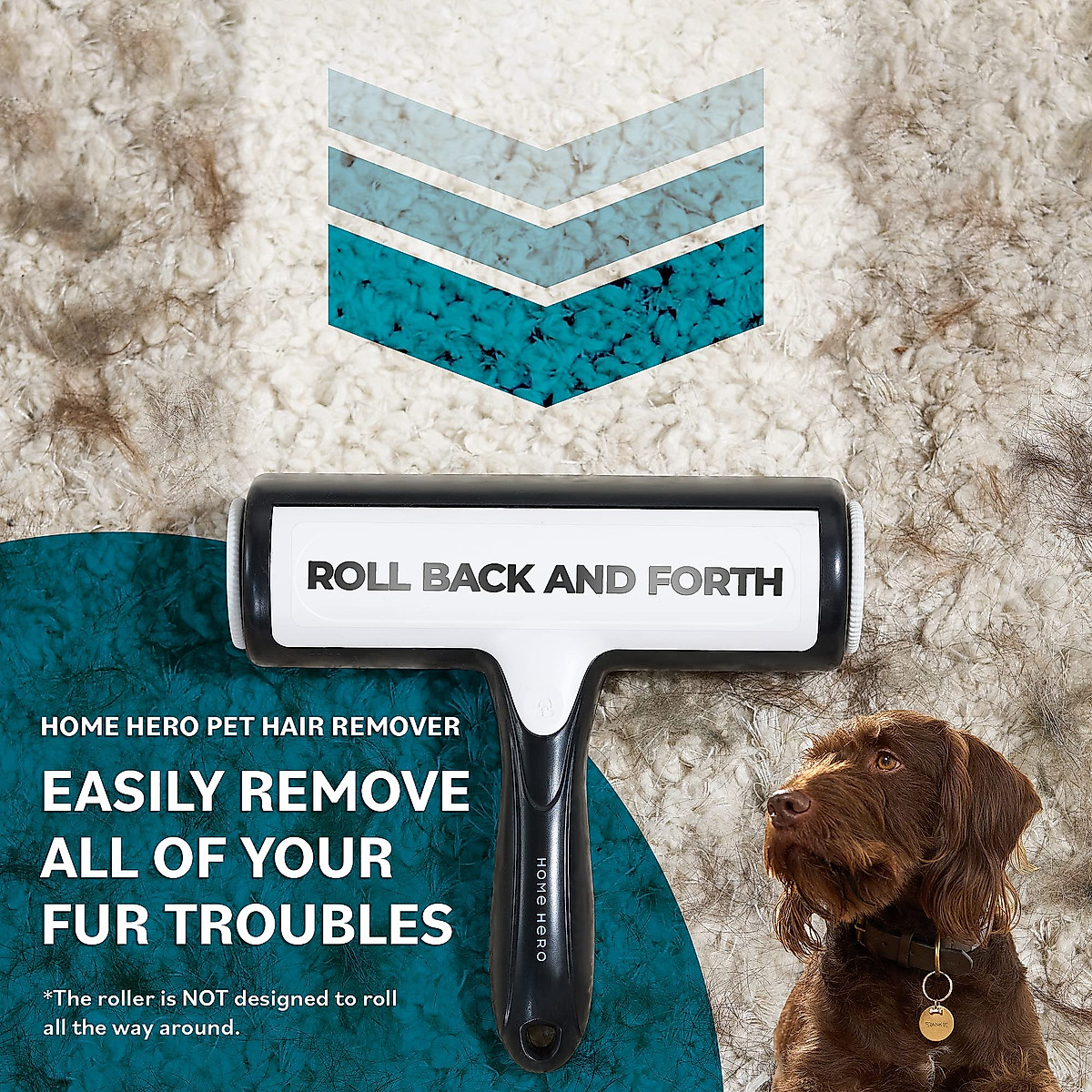 Pet Hair Remover for Couch - Reusable Lint Roller - Essential Pet Supplies Dog Products Pet Products, Dog Hair Remover for Couch, Cat and Dog Hair Remover for Car (1-Pcs)