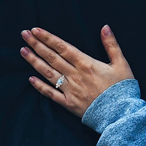 Clara Pucci 4.26 ct Emerald Cut Solitaire 3 stone Blue Simulated Diamond Engagement Promise Anniversary Bridal Ring 18K White Gold 6.75