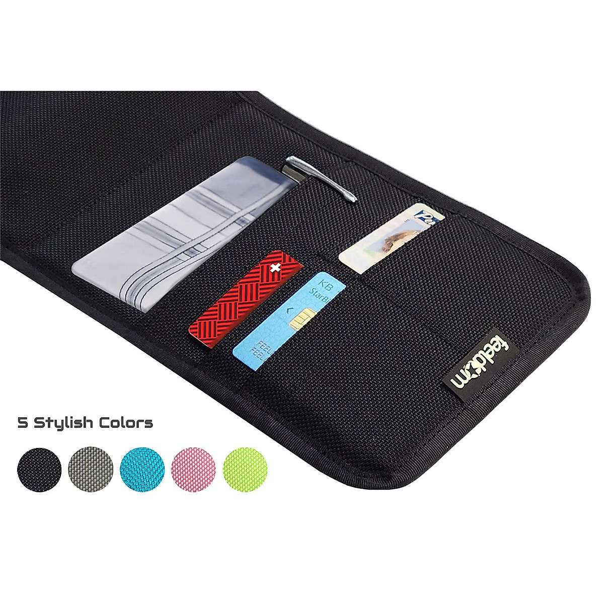 Breathable Wheelchair Support and Safety Belt with Card Organizer, Single Strap Adjustment and Wide Velcro Closure (Aqua Blue)