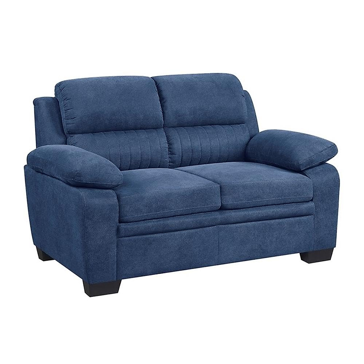 Lexicon Holleman Fabric Upholstered Love Seat in Blue Color