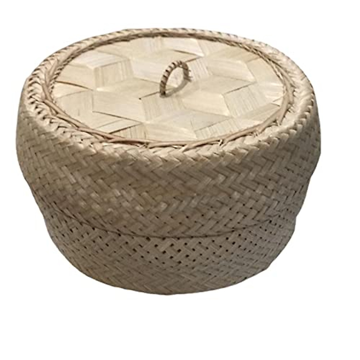 Charmmii Thai kra-tip sticky rice heart shape bamboo basket handmade steamers cookware - 6 inch for home decoration, restaurant or collectible item