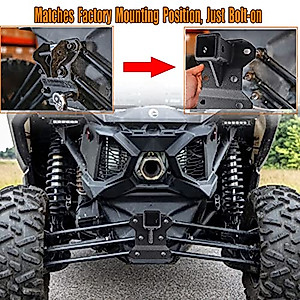 DarSeity 2" X3 Rear Receiver Hitch Compatible with 2017-2023 Can Am Maverick Turbo/Max Turbo/X DS/X RS Turbo, Heavy Duty Standard 2inch Attachments