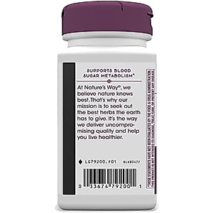 Nature's Way Blood Sugar Manager with Gymnema, Supports Blood Sugar Metabolism*, Vitamin A Supplement, 90 Capsules