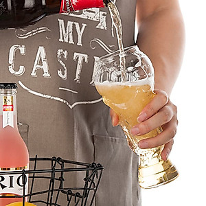 xiadanle World Cup Beer Mug Creative 450ml Beer Cup 15.2oz Borosilicate Glass Goblet Suitable for Football Party Bar Restaurant