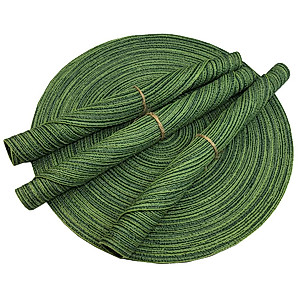 Red-A, Placemats, Round Placemats for Dining Table Set of 4 Woven Heat Resistant Non-Slip Kitchen Table Mats Diameter 14 Inch(Hunter Green)
