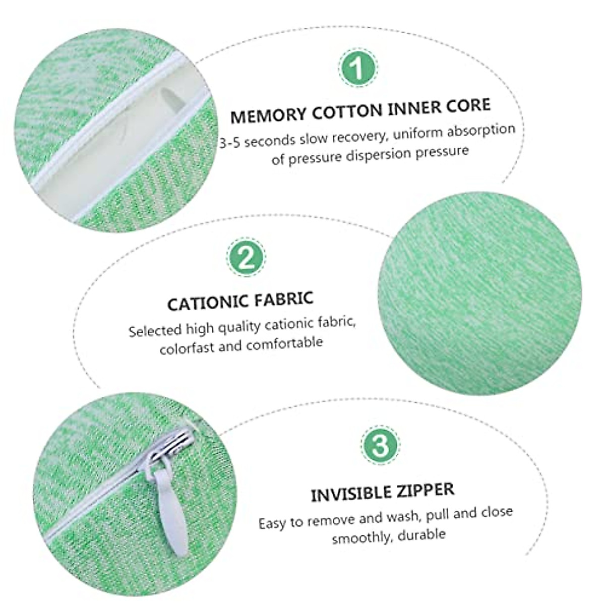 Hemoton 1Pc Lumbar Pillow Waist Pads Pillow for Home Pillow for Waist Orthopedic Pillow Tournure Support Cushion Memory Pillow Waist Support Cushion Tournure Pillow to Sleep Apple Green