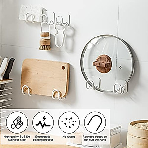 Poeland Sponge Holder for Kitchen Sink, Strong Adhesive Small Sponge Holder with Glue, SUS304 Waterproof & Rustproof Sponge Holder Sink Caddy