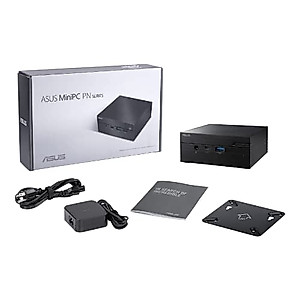 ASUS PN62S Mini PC System with Intel Core i5-10210U, 8GB DDR4 RAM, M.2 PCIE 256GB SSD, WiFi 6, Bluetooth, USB-C, Windows 10 Pro (PN62S-SYS582PXFD), Black