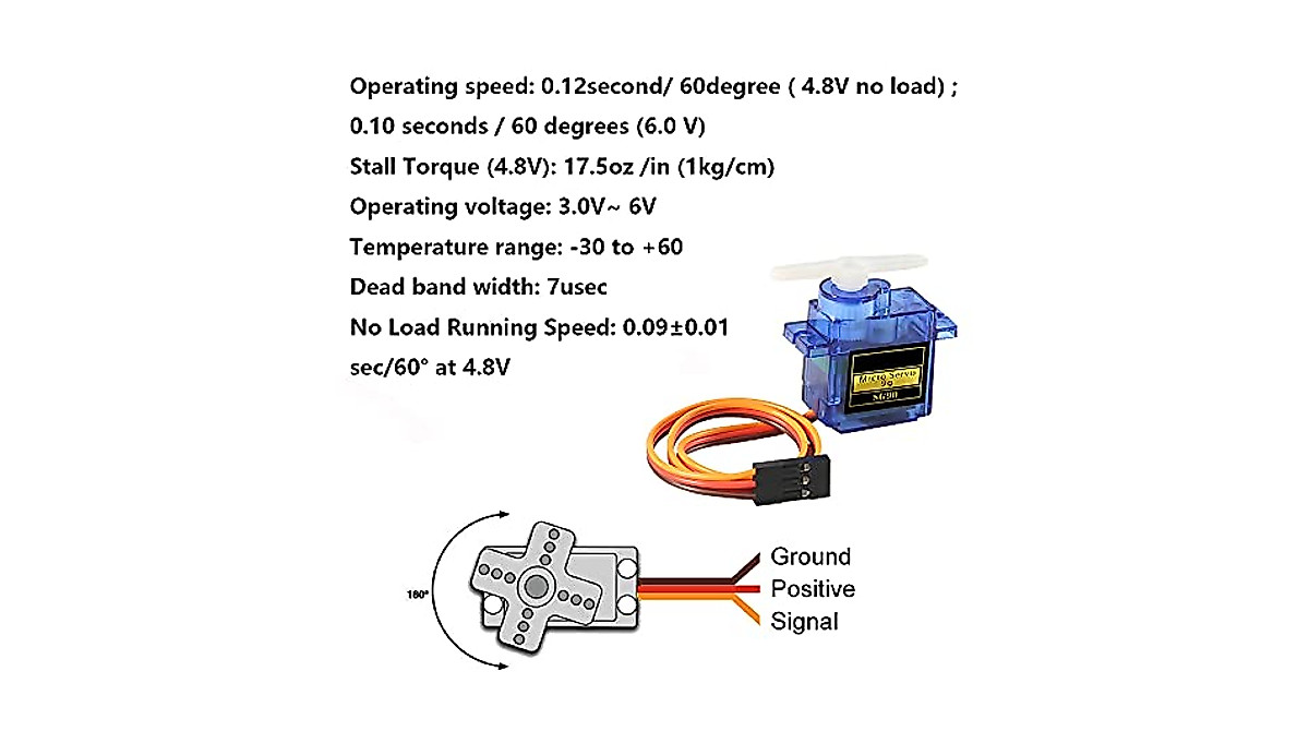 12PCS SG90 Servo Motor Kit for RC Projects