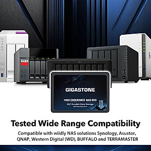 Gigastone 1TB NAS SSD Drive 24/7 Durable TLC High Endurance RAID Data Storage Network Attached Storage 2.5" SATA Internal Solid State Hard Drives