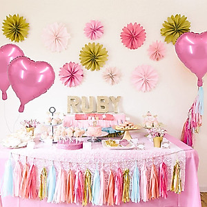 BEISHIDA 30 pcs18inch Pink Heart Shape Foil Mylar Balloons for birthday party decorations, Wedding decorations, engagement party, celebration, holiday, show, party activities.