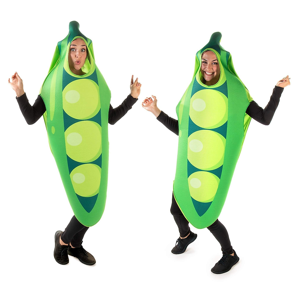 Two Peas in a Pod Couple's Costume - Slip On Halloween Costumes for Women and Men Multicolored