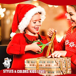 Kids Scissors, iBayam 5" Kid Scissors with Cover, Safety Small scissors, Student Blunt Tip Scissors for School Kids Age 4-7 8 9 10-12, Classroom Toddler Child Scissors Scrapbooking Art Craft Supplies