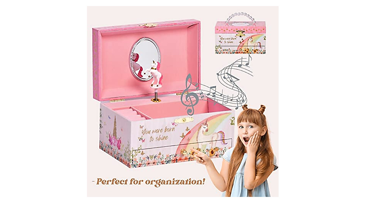 Personalized Unicorn Music Box for Kids | Emme Treasures
