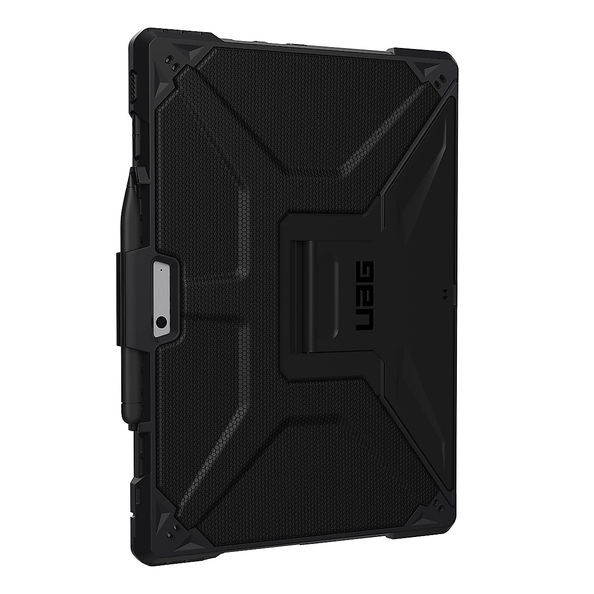 URBAN ARMOR GEAR Surface Pro 9 Shockproof Case, Black (Kickstand/Pen Holder/Genuine Type Cover Compatible/Easy Grip Material) UAG-SFPRO9-BK