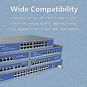 QINIYEK 10G SFP+ to RJ45 Transceiver, 10GBase-T Copper SFP+ Module for Cisco SFP-10G-T-S, Ubiquiti UniFi UF-RJ45-10G, MikroTik S+RJ10, Netgear AXM765, Fortinet, Cat.6a/7, up to 30m (Pack of 4)