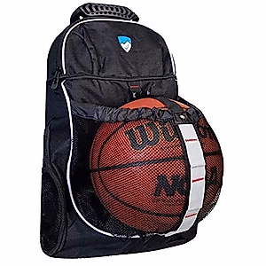 Hard Work Sports Basketball Backpack with Ball Compartment Spacious Shoe Storage for Basketball, Large Sports Bag