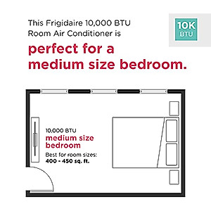 Frigidaire FFRE103WAE Window Air Conditioner, 10,000 BTU, White