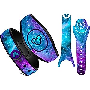 Galaxy Skin Vinyl Magic Band Decal Wrap Decal Skin Sticker Compatible with The Disney MagicBand 2