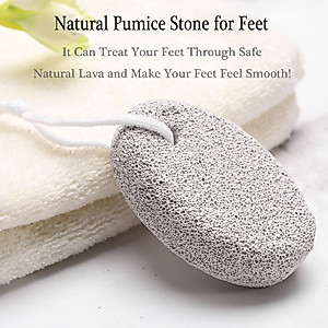 2PCS Natural Pumice Stone for Feet, HOOMBOOM Lava Pedicure Tools Hard Skin Callus Remover for Men/Women Feet and Hands - Natural Foot File Exfoliation to Remove Dead Skin