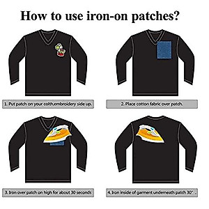 Decorative Patches,16pcs Iron On Patches for Clothing, Embroidered Sew On Super Cute Cartoon Anime Patches for Kids Jackets, Shirts, Backpacks