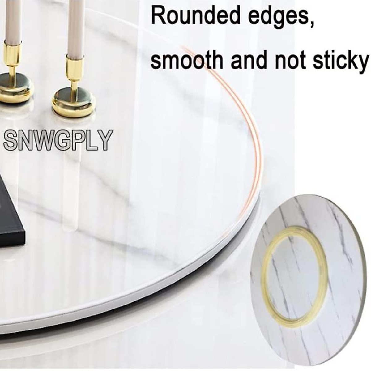 DIBAKO 36" Lazy Susan Wooden Turntable,white Solid Wood Serving Plate,Round Revolves Serving Board For Dining Table,Silent And Smooth (Color : Black walnut, Size : 100cm/40in)