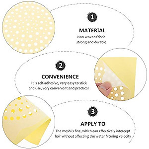 50pcs Cover Stopper Drain One-Off Shower Kitchen Sticker Bathtub Tub Bathroom Stoppers Toilet Home Woven Laundry Paper Hole Floor Catchers Bath Filter Sink Anti-Blocking White (Color : Whitex2pcs, S