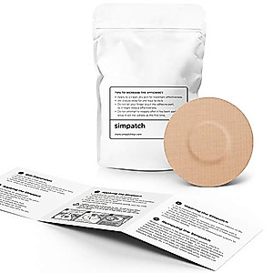 SIMPATCH – Adhesive Patch for Libre (25-Pack) – Waterproof Adhesive (Beige)