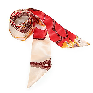 Obosoyo 6pcs Fashion Bag Handbag Handle Ribbon Scarf Neckerchief Scarf Package Band Hair Head Decoration