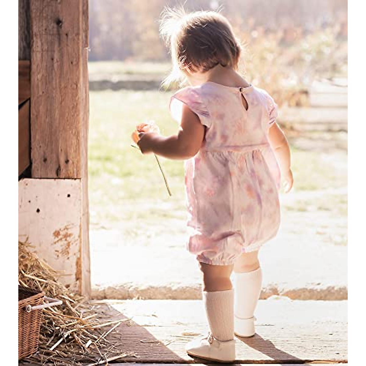 Burt's Bees Baby baby girls Socks, Set of 3 Cable Knit Knee-high Organic Cotton Stockings Socks, Multi, Months US