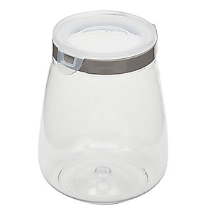 Home Basics 64 oz. Clear Flip-Top Storage Container Organize a Variety of Dry Goods | Versatile Food Storage Solution for Kitchen Organization and Pantry Management