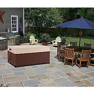 ELEXTYLE Patio Coffee Table Cover,Waterproof Patio Furniture Cover 48 X 28 X 16 Inch,600D Heavy Duty Rectangular Outdoor Table Cover,Weather Resistant for Outside Table Cover