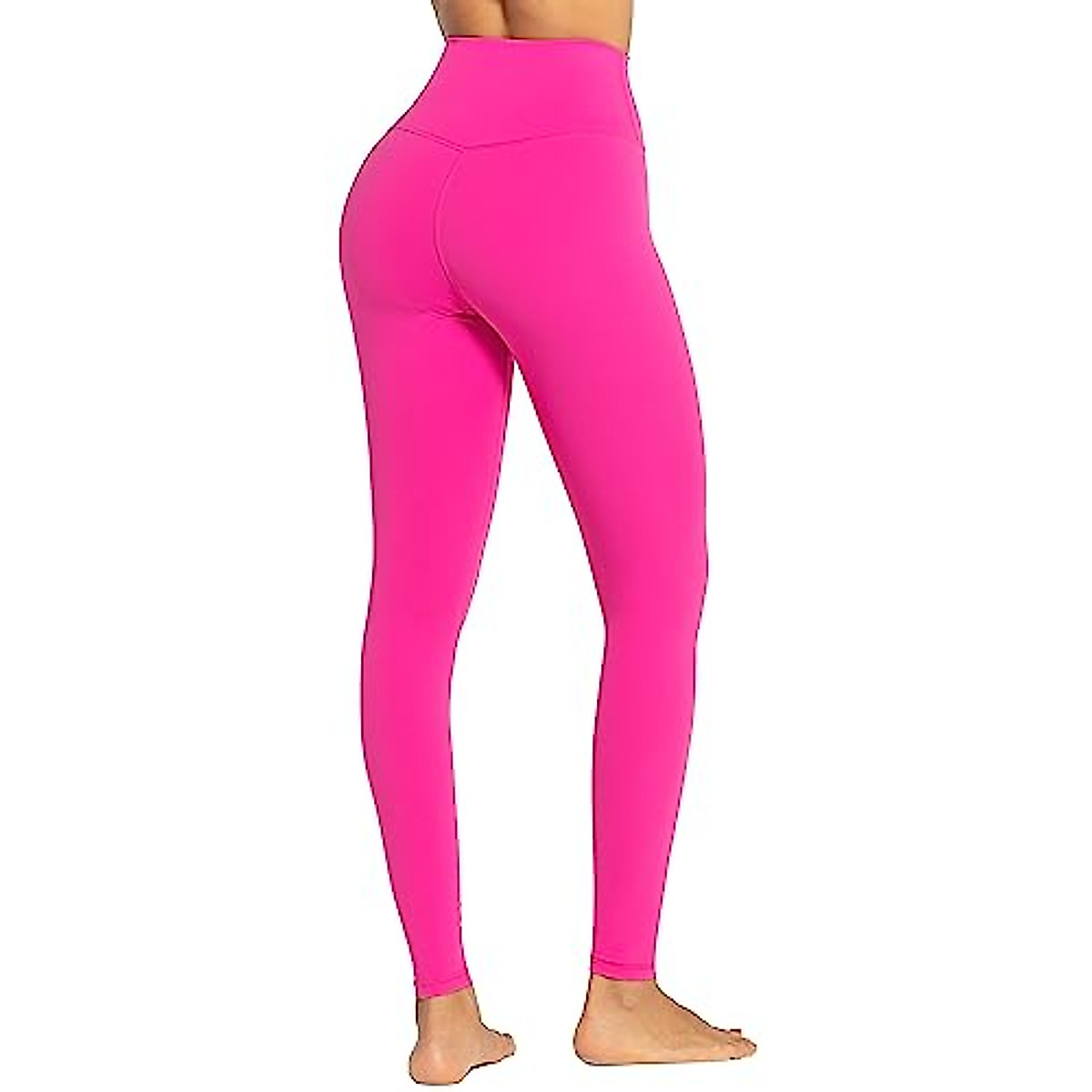 Sunzel Workout Leggings for Women, Squat Proof High Waisted Yoga Pants 4 Way Stretch, Buttery Soft, Hot Pink, Small