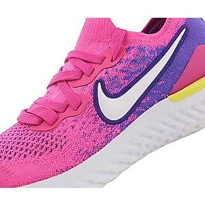 Nike Womens Epic React Flyknit 2 Running Shoes (6.5, Fuchsia/White)
