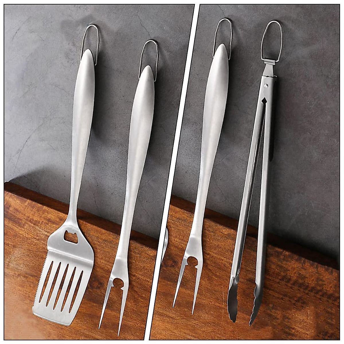 Yardwe 1 Set Barbecue Tool Set Grill Cooking Utensils BBQ Brush Silicone BBQ Sauce Barbecue Sticks Barbecue Fork Stainless Steel Grill Outdoor Barbecue Tool Barbecue Mat Portable