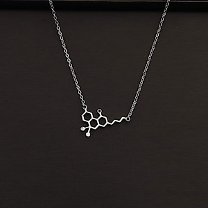 TGBJE THC Molecule Necklace CBD Molecule Necklace Pot Lovers Gift Cannabis Molecule Gift (THC Molecule Necklace)