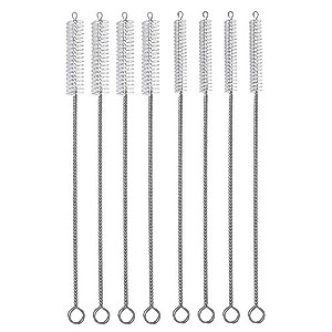 Hiware Straw Cleaner Brush Set, 8-Piece Long Cleaning Brush for Straws on Tumbler, Water Bottle, Sippy Cup, and Pipes, Tubes or Hummingbird Feeders
