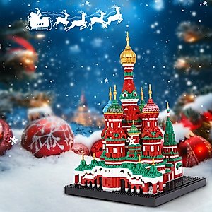 Geniteen Building Block Set, Saint Basil's Cathedral Architecture Model Micro Mini Blocks, Educational Mini Blocks, 4300 PCS